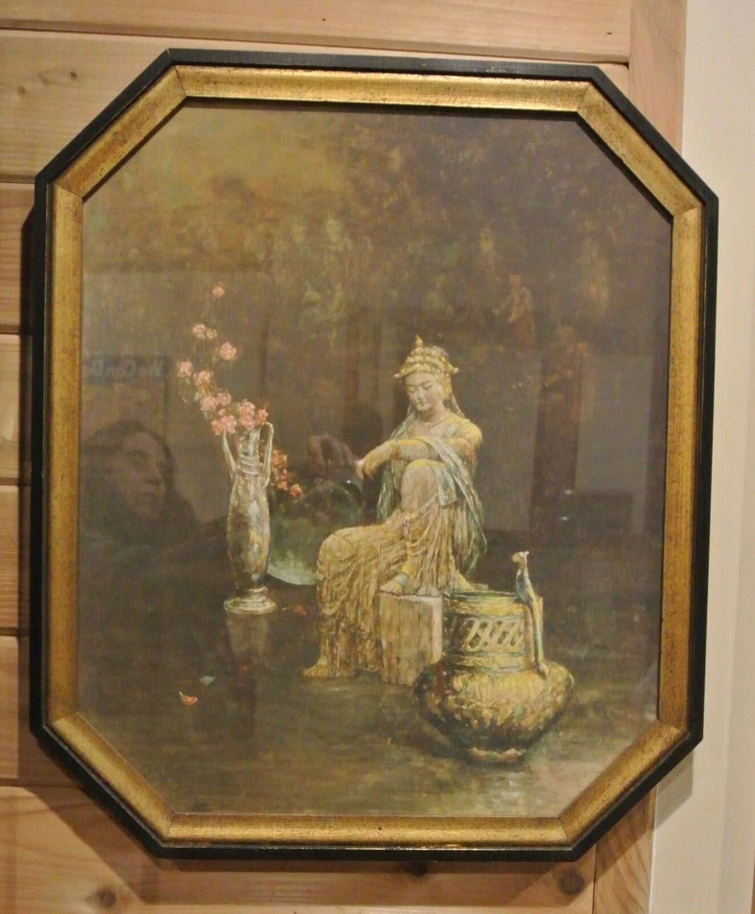 Vintage Lithograph peace in Wood Frame 26 - Etsy