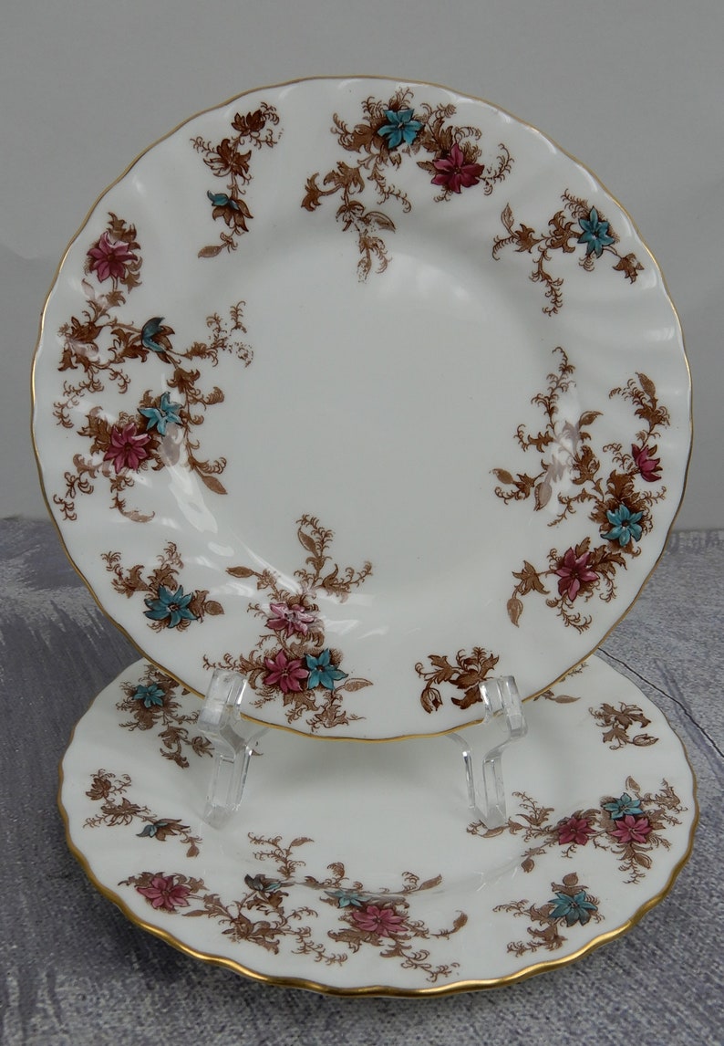 Minton Ancestral Set of 3 B/B Plates Wreath Backstamp - Etsy