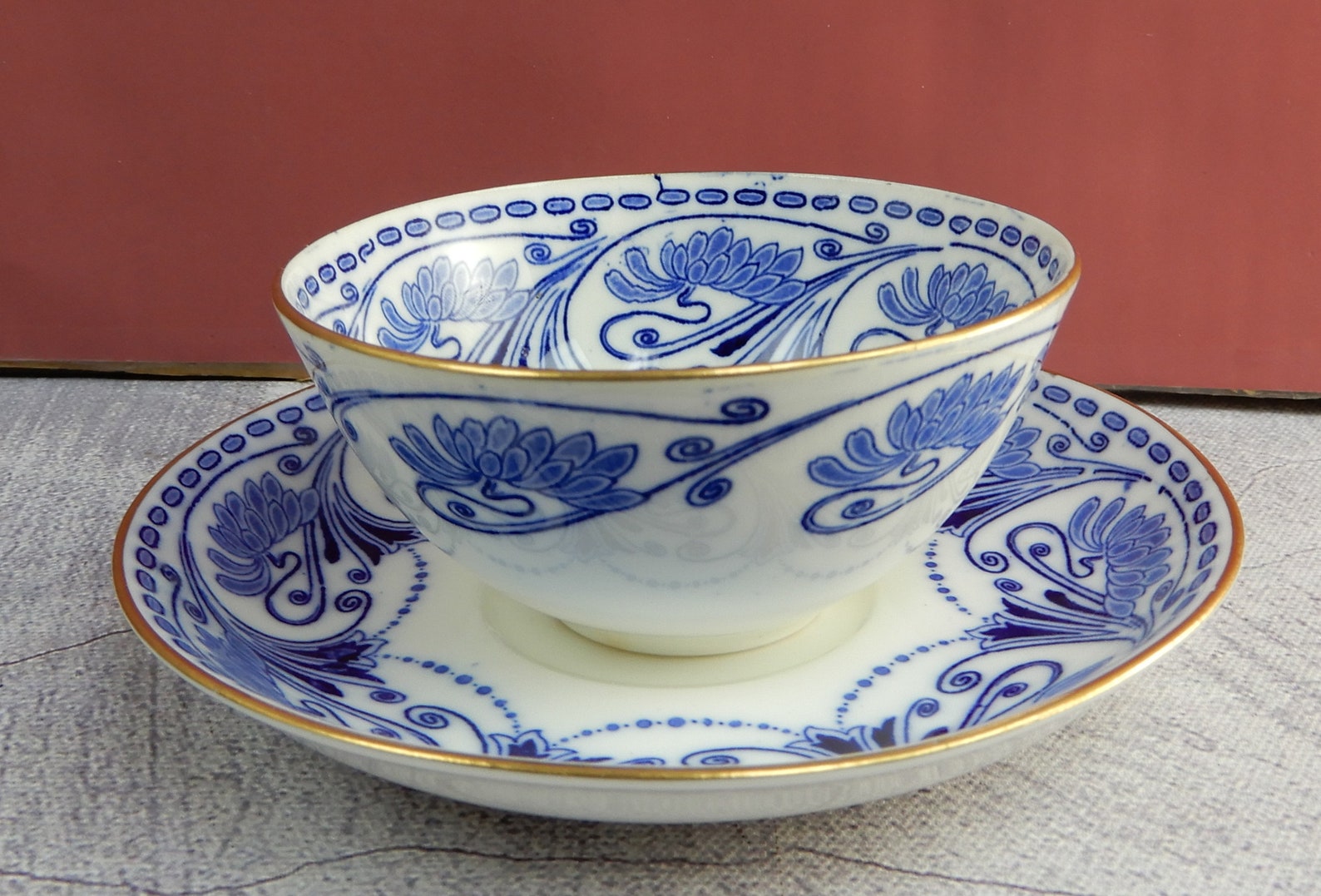 Vintage Doulton Burslem England Sandhurst Cup and Saucer - Etsy