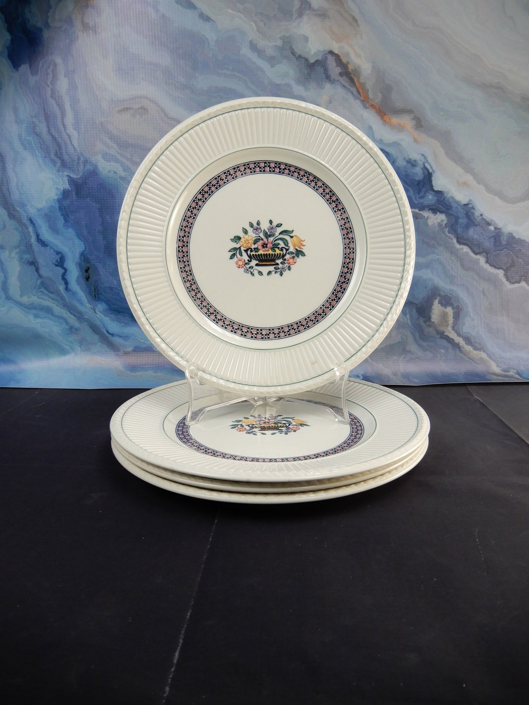 4 Piece Wedgewood Trentham Red China Dinner Plates Dated - Etsy