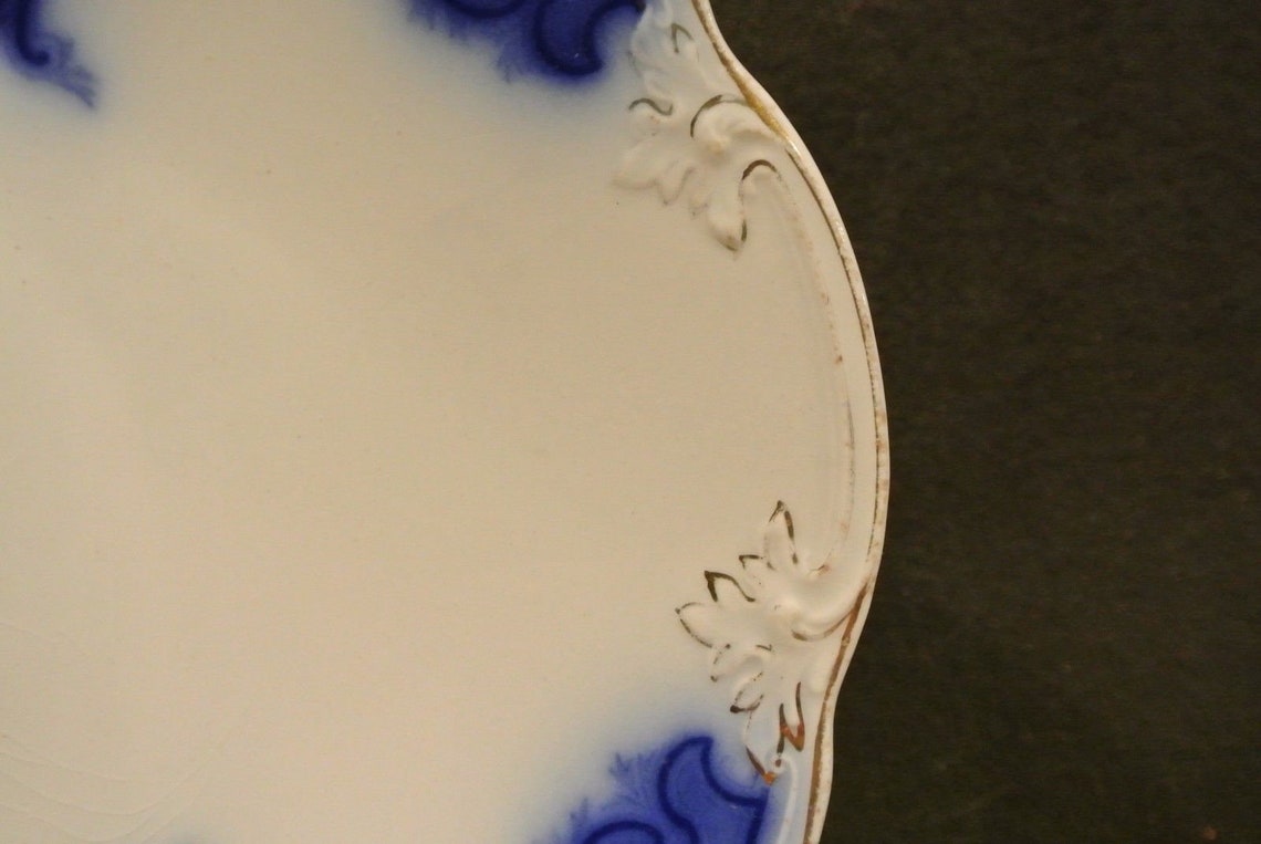 Antique Flow Blue Semi-china Grindley's Lynton Plate W/ | Etsy
