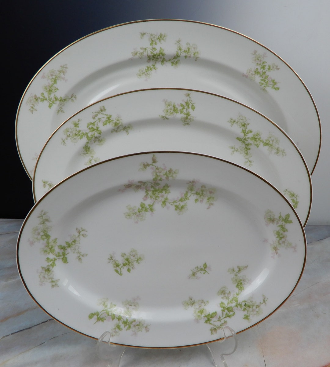 Set of 3 Vintage Platters Haviland Limoges Schleiger 61l Pattern - Etsy
