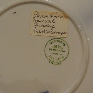 Antique Flow Blue Semi-china Grindley's Lynton Plate W/ Unusual Back ...