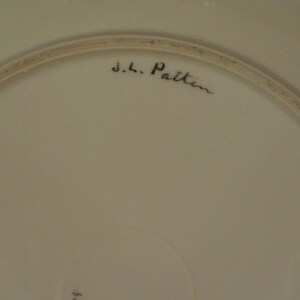 Vintage Goa France Pink & Green Flower Gold Rim Plate Signed - Etsy