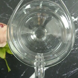 BLOCK Crystal Glass Pitcher Hand Cut With Big Flat Base/ Footed / Home ...