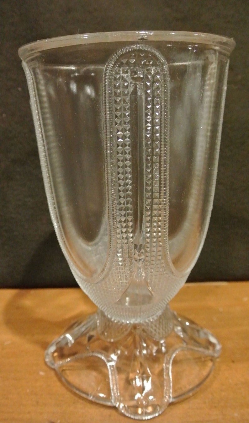 Curtain Tie Back Spooner Early American Pattern Glass Adams & - Etsy