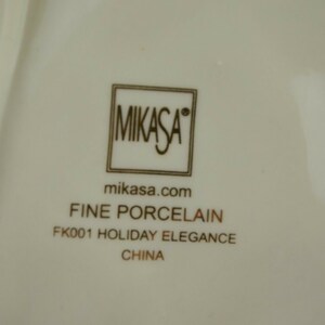 Mikasa Santa's Cookie Plate Fine Porcelain White & Gold Trim Christmas ...