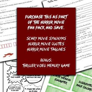 Horror Movie Taglines - Etsy