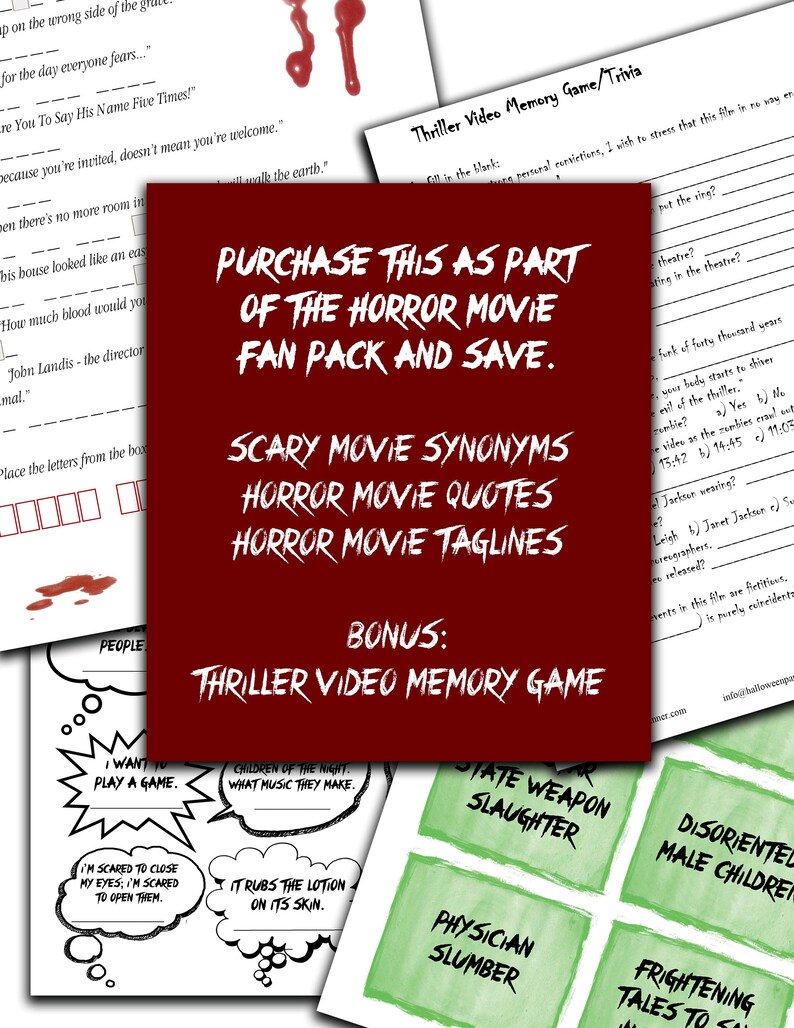 Horror Movie Taglines - Etsy