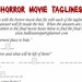 Horror Movie Taglines - Etsy
