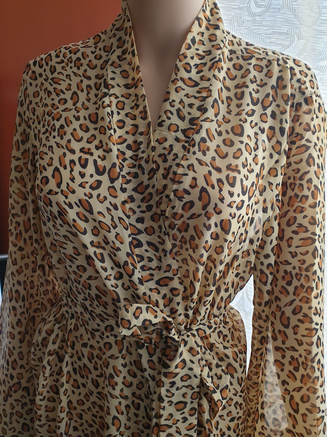 Animal Print Robe, Bridal Robe, Kimono, Wedding Day Robe, New Mum Robe ...