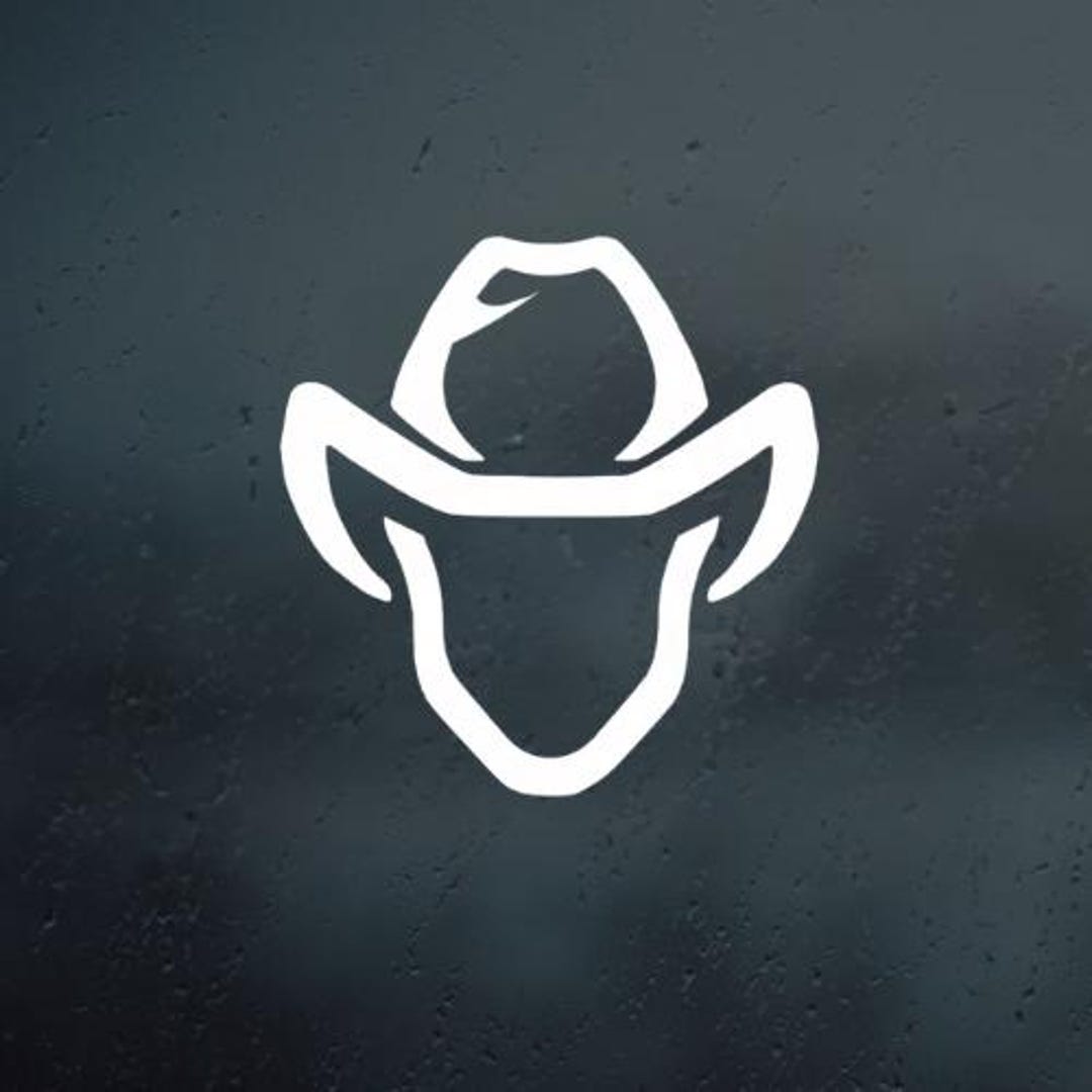 Cowboy Hat Decal - Cowboy Decal - Western Decal - Rancher Decal - Decal ...