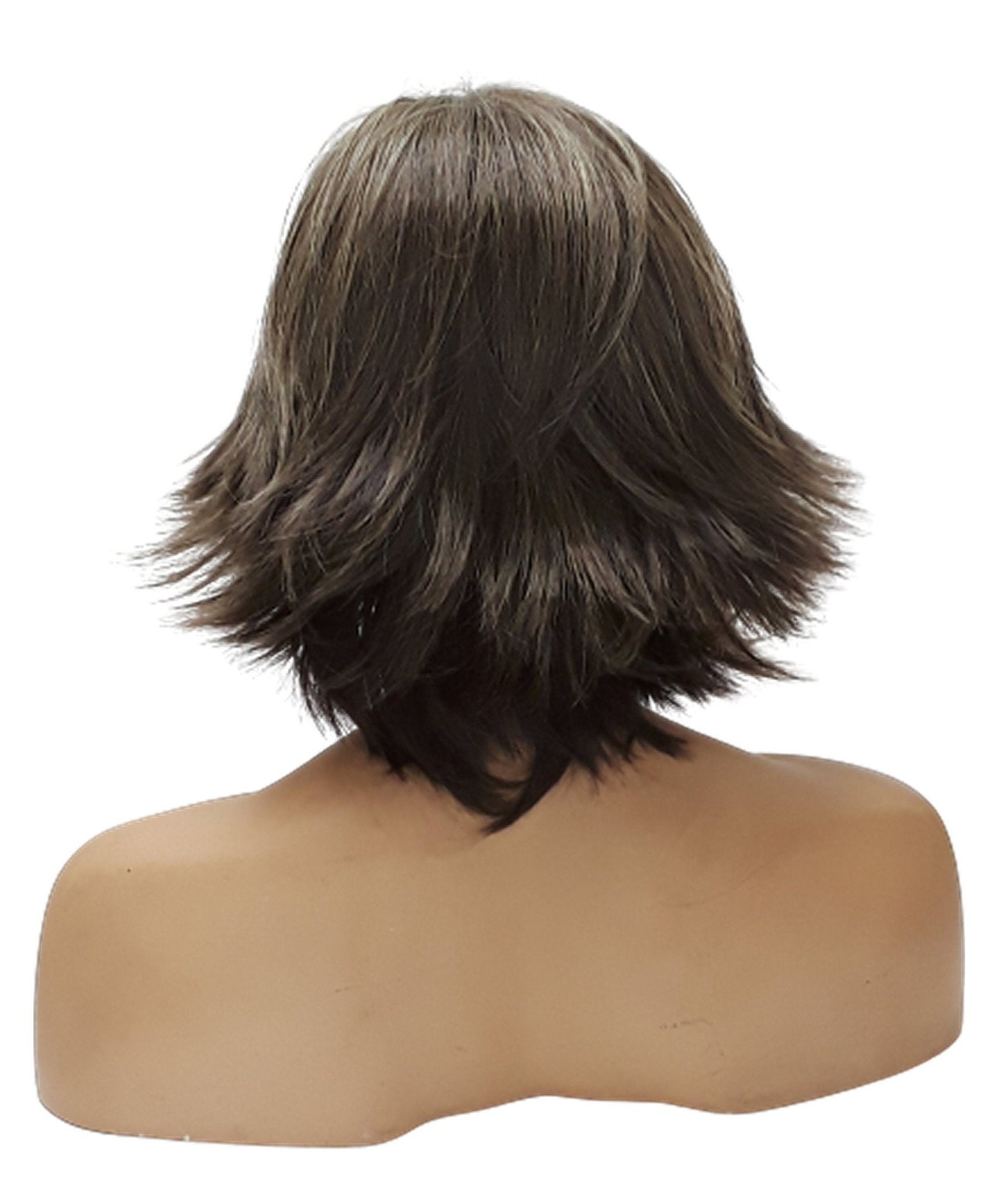 Short Layered Shaggy Full Synthetic Wig Wigs Brown Highlights | Etsy