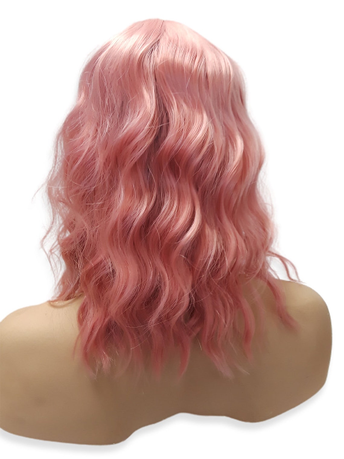 Light Pink Wig Synthetic Curly Bob Wig Natural Hair | Etsy
