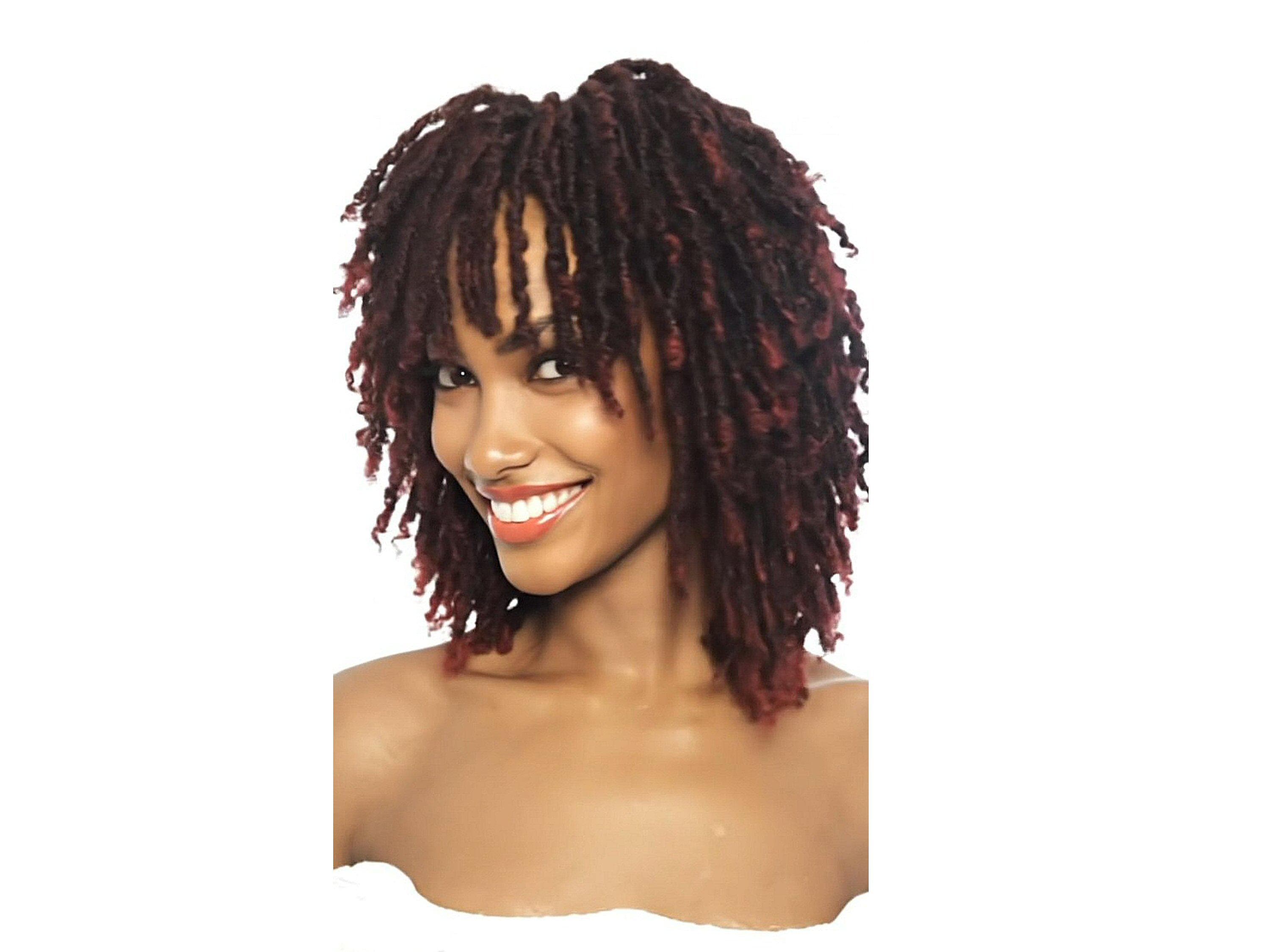 Short Dreadlock Wig Twist Wigs for Black Women Short Curly Synthetic ...
