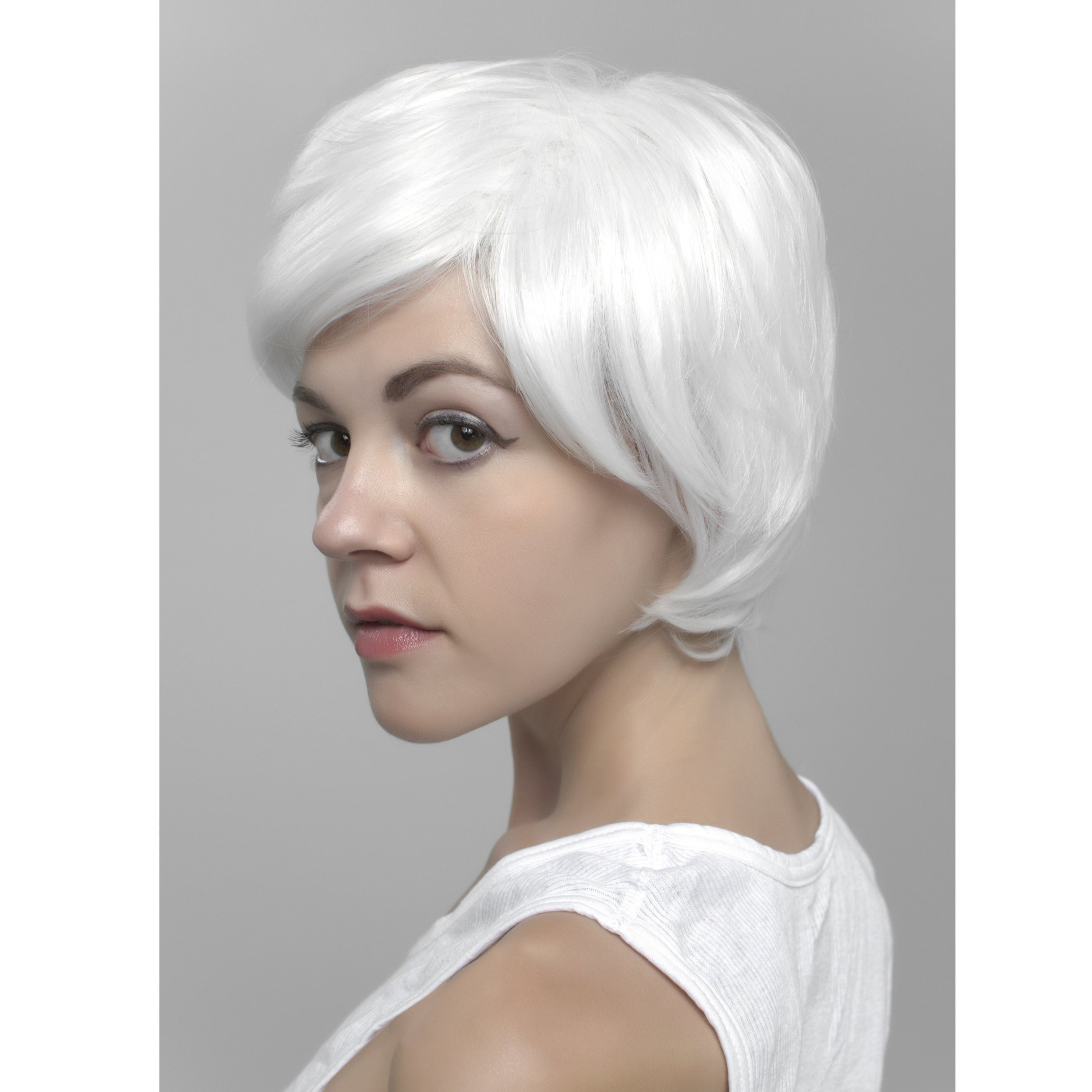 Short White Pixie Cut Wig With Bangs for Women Short Bob - Etsy