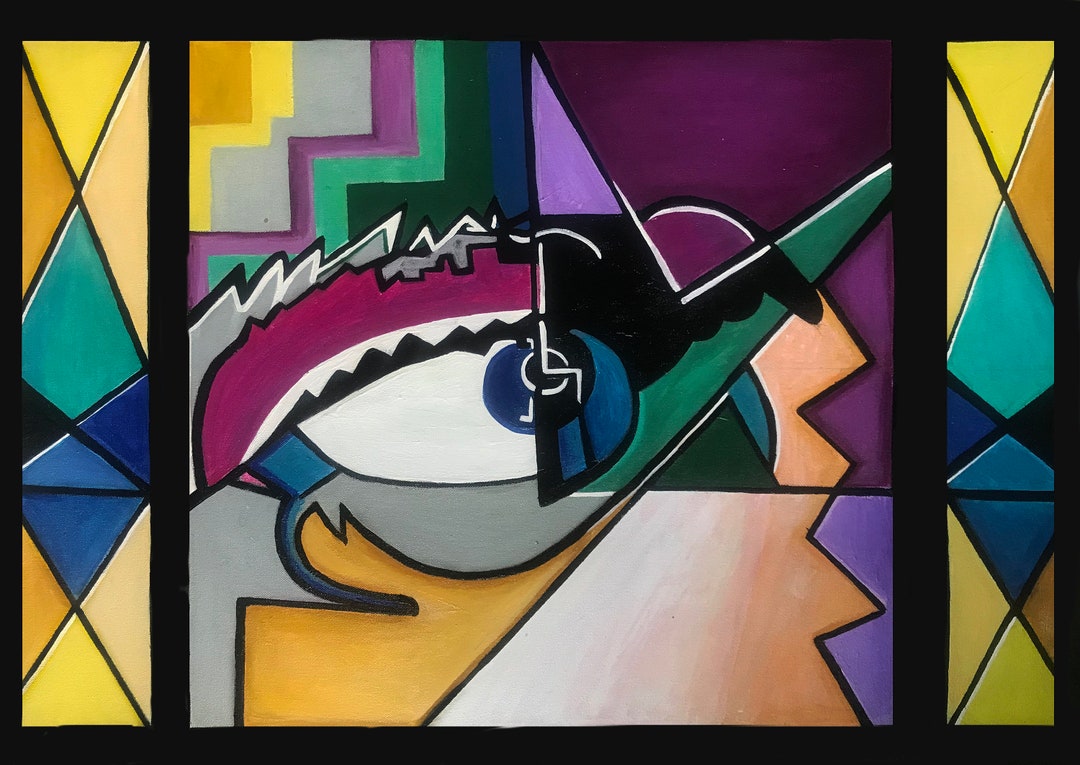 Ojo Vitral / Eye Stained Glass Handmade Art Painting - Etsy