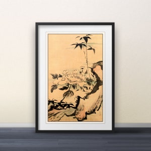 Peony and Bamboo by Ike (tokuyama) Gyokuran - Japanese Print Japanese ...