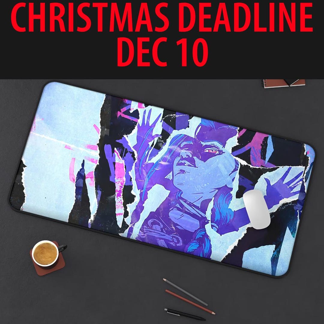 Fractured Jinx Arcane Desk Mat for League of Legends Fans, Videogame - Etsy