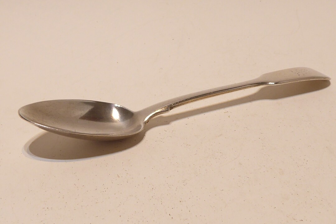 1885 English Silver Fiddleback Tea Spoon With Tax Duty Mark - Etsy