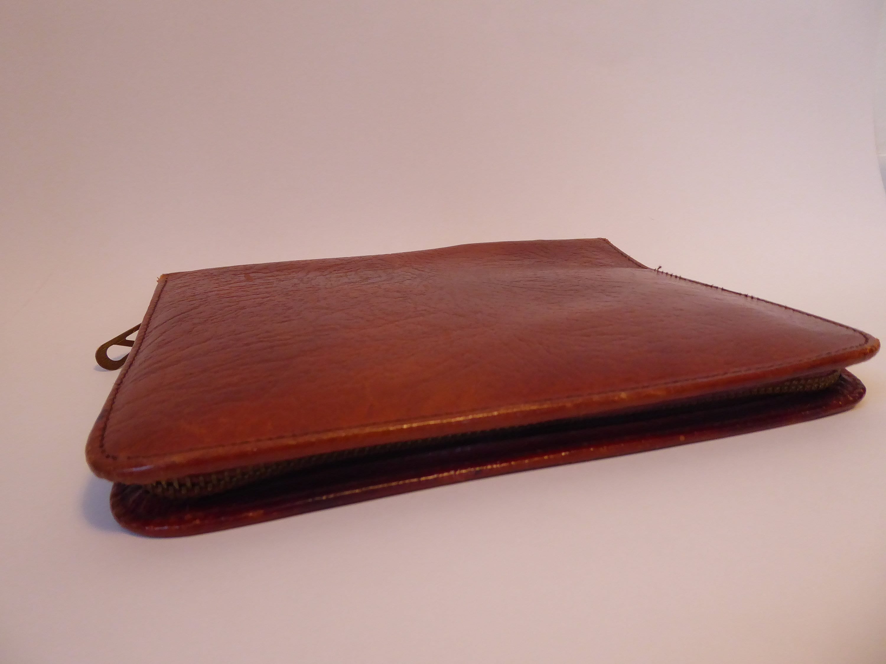 Vintage Brown Leather writing folder with full calender | Etsy