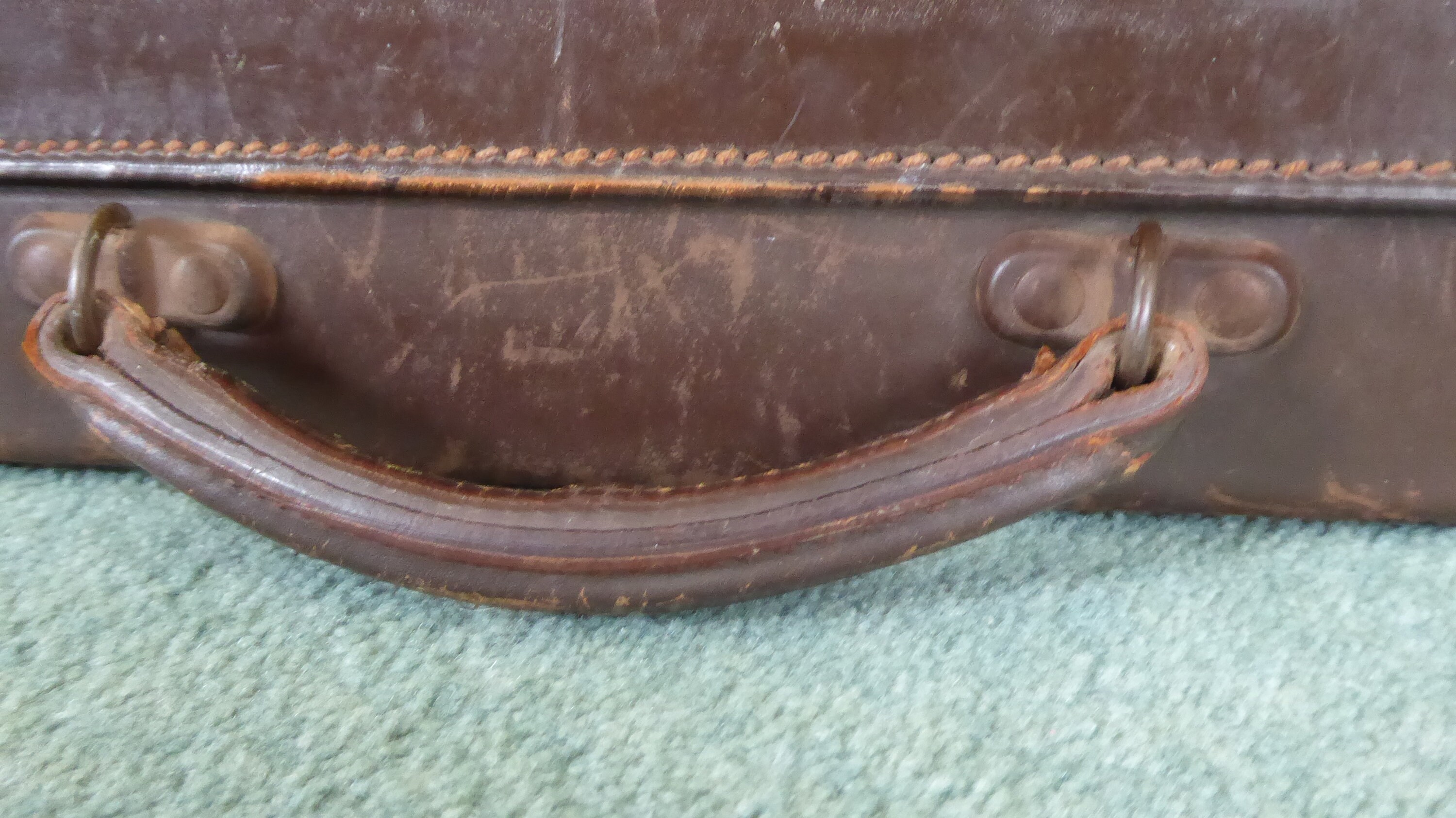 AC Vintage Brown Leather Case by English Lever Locks - Etsy