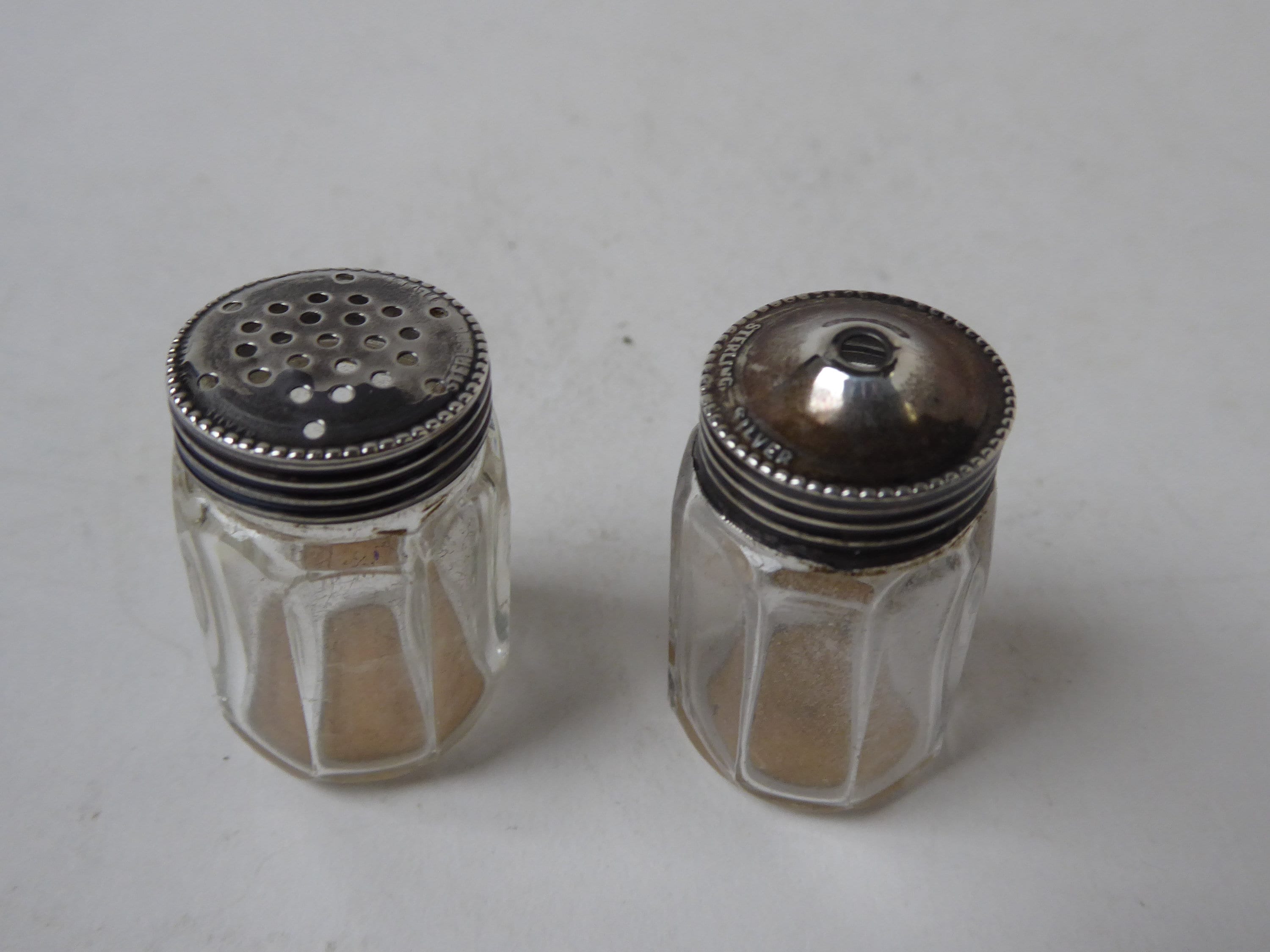 105074E Pepper Pot and Salt Sterling Silver 925-1927 Condiment Set ...