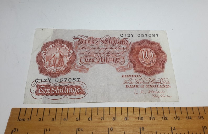 10 Shilling Old Paper Note one Elizabeth 10 Bob Note - Etsy UK
