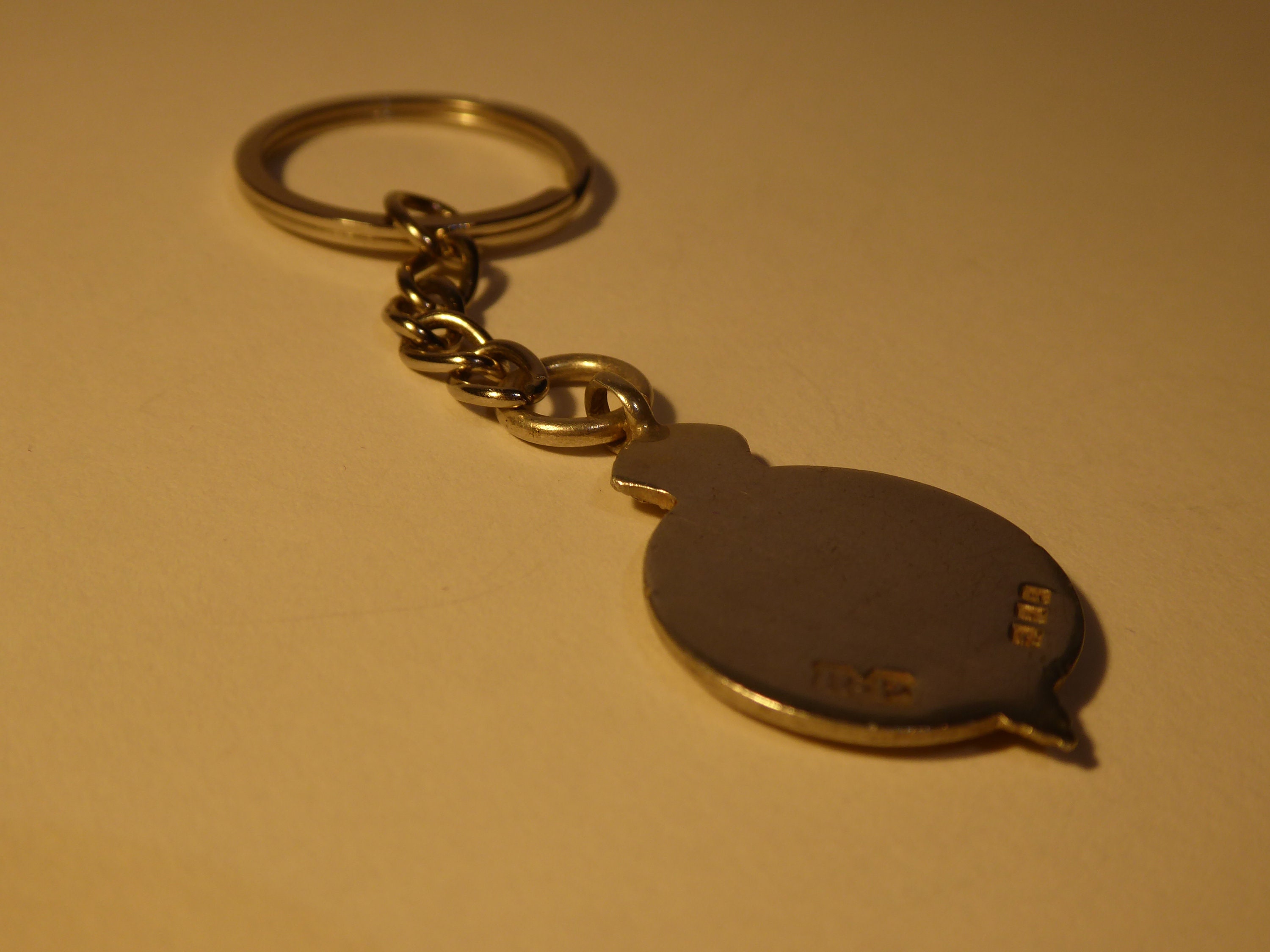 1918 Keyring With Sterling Silver Fob and in Pouch - Etsy UK