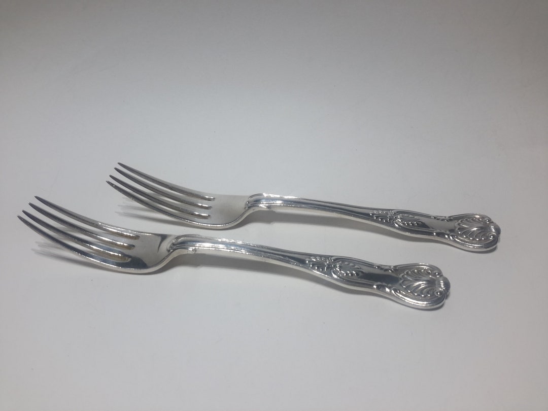 1848 Pair of Kings Pattern Sterling Silver Forks by John Wilkie - Etsy