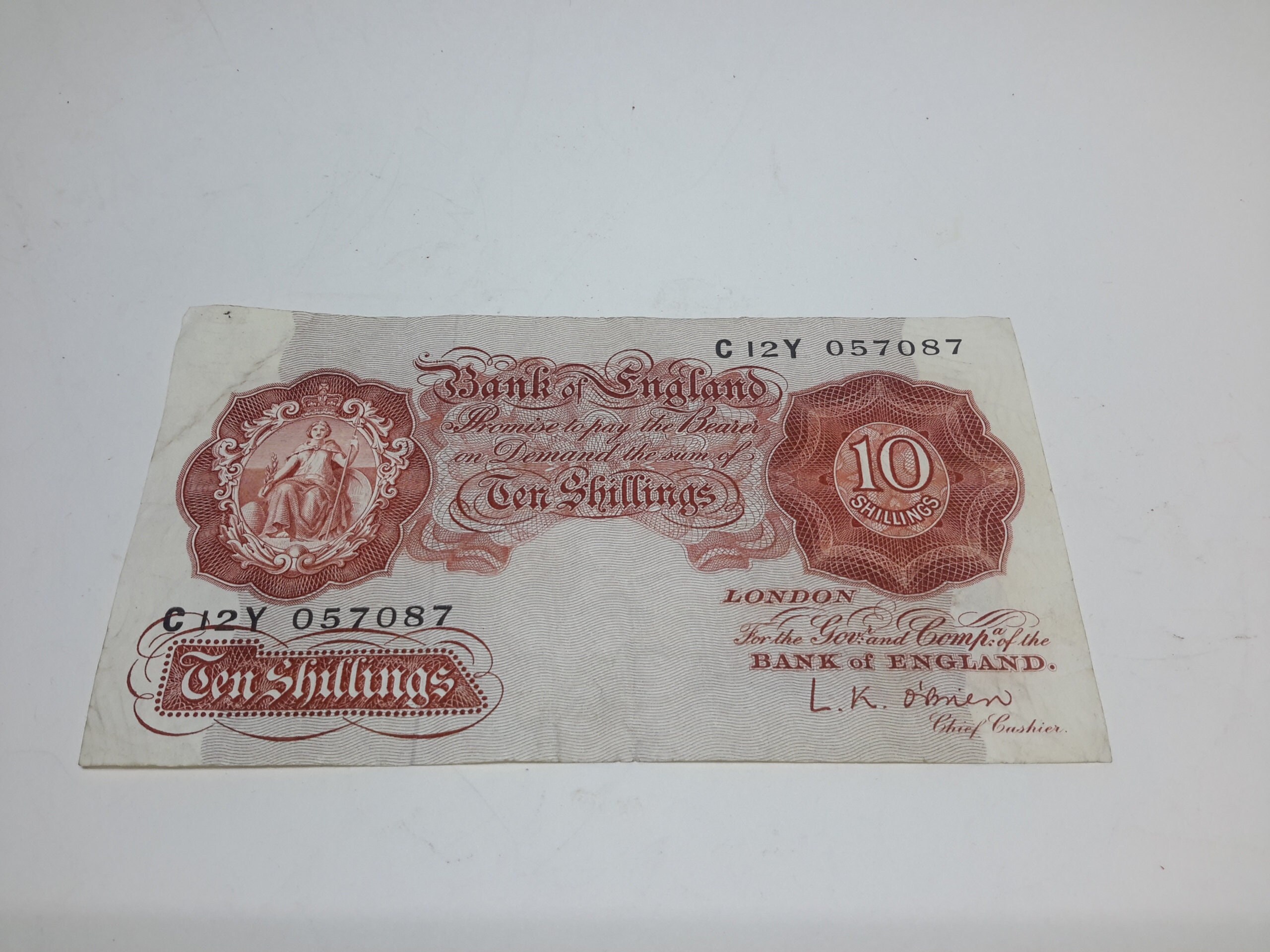 10 Shilling Old Paper Note one Elizabeth 10 Bob Note - Etsy