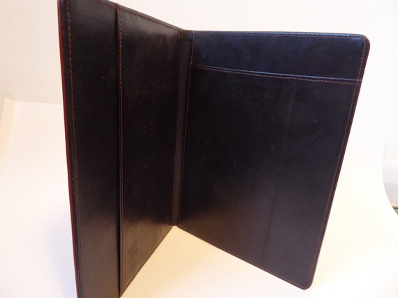 Vintage Brown Leather Folder - Etsy
