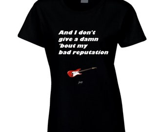 I Dont Give a Damn Bad Reputation Shirt Joan Jett - Etsy