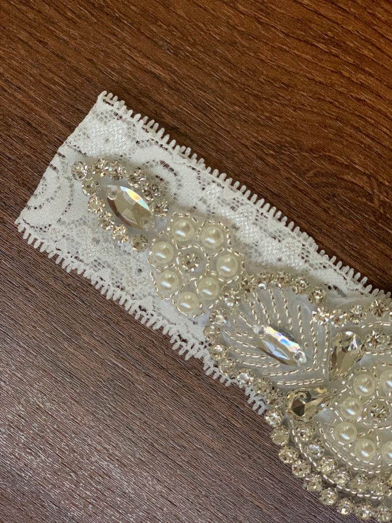 Lace Vintage Rhinestone Pearl Baby Headband Vintage Flower | Etsy