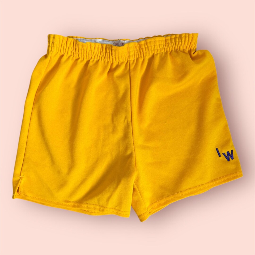 Vintage 80s Yellow IW Athletic Shorts – Youth Large – Soffe Style Gold ...