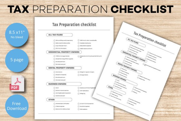 Tax Checklist, Tax Prep Guide, Tax Organizer, Tax Season Help, 2024 Tax ...