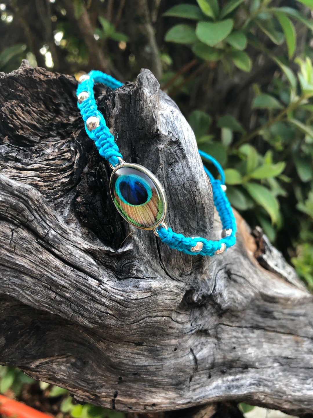 Peacock Bracelet or Anklet-made to Order Pick Your Hemp Cord - Etsy UK