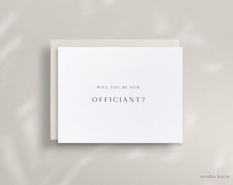 Officiant Proposal. Will You Marry Us Card. Will You Be Our Officiant ...