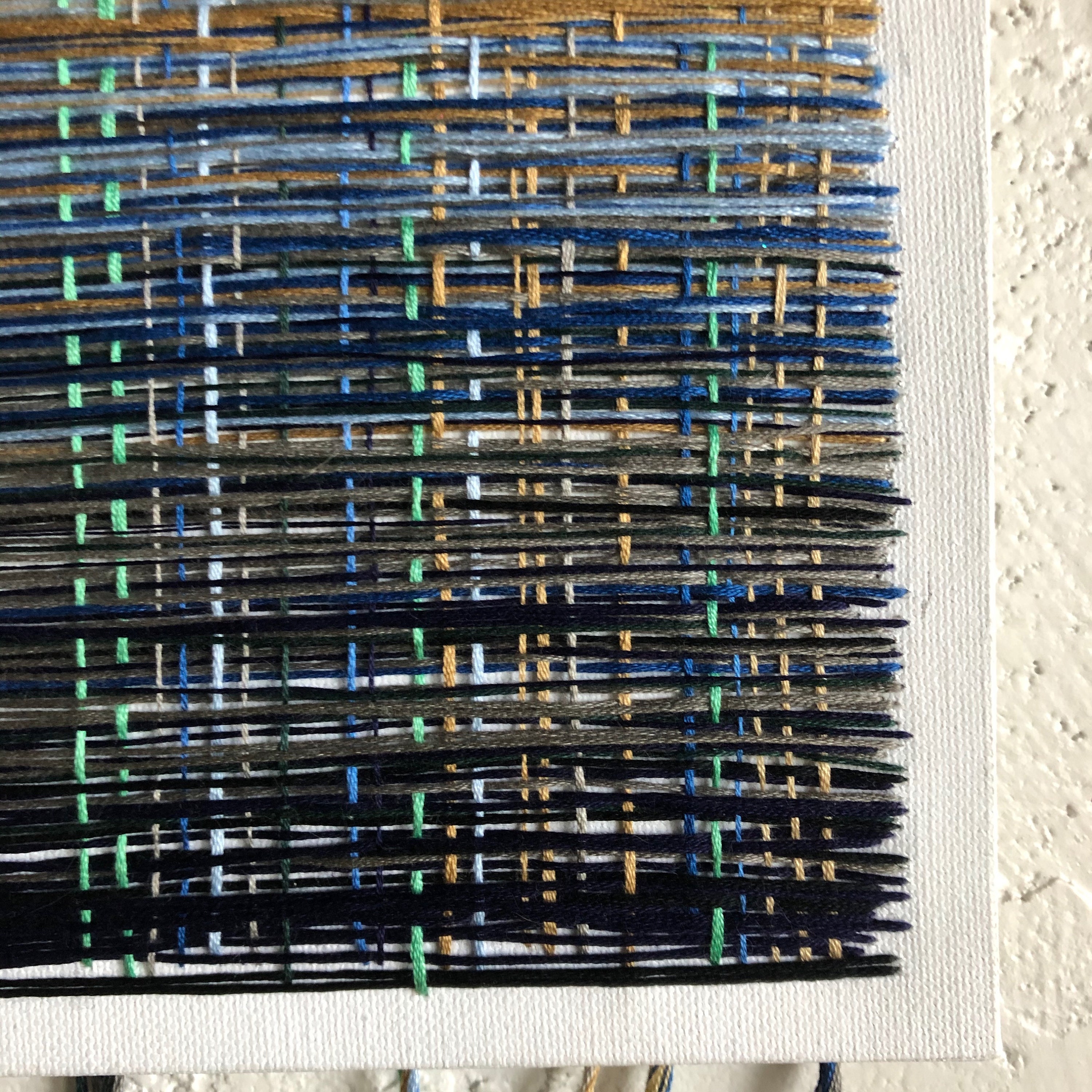 Thread Painting in Blue - Etsy