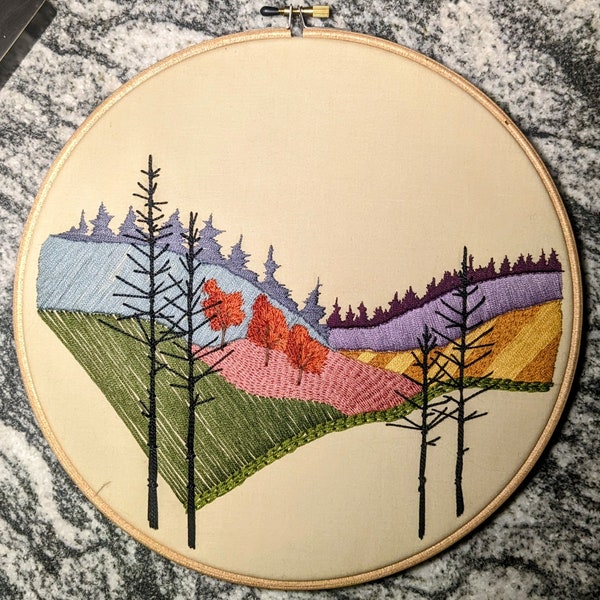 Embroidery Landscape - Etsy