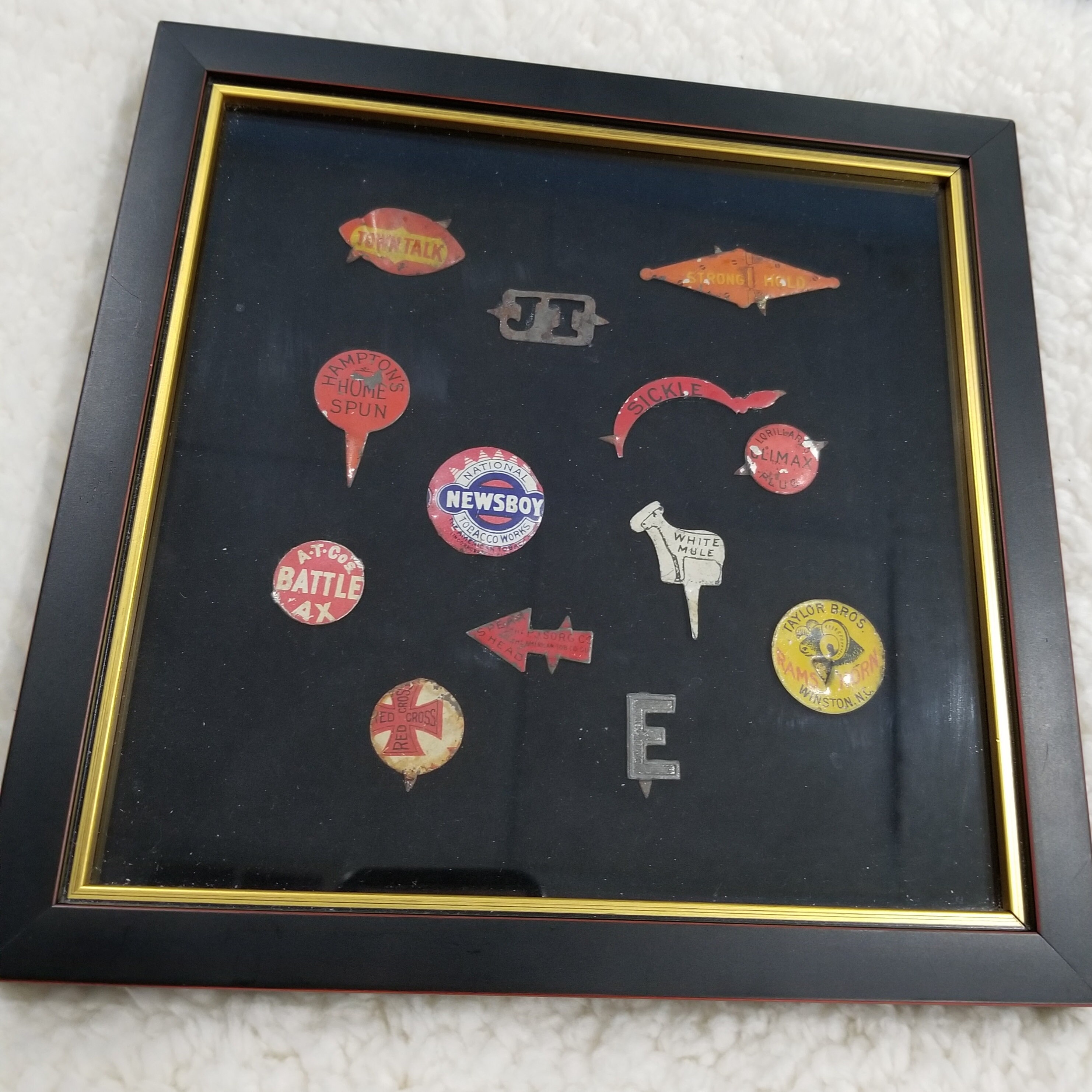 13 Framed 1900's Tin Tobacco Tags Advertising Collection - Etsy