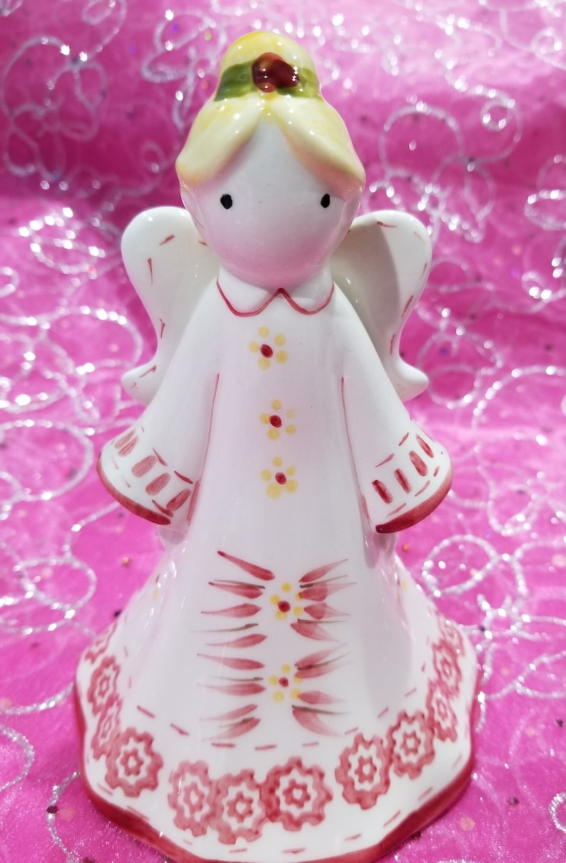 Vintage Ceramic Angel Bell - Etsy