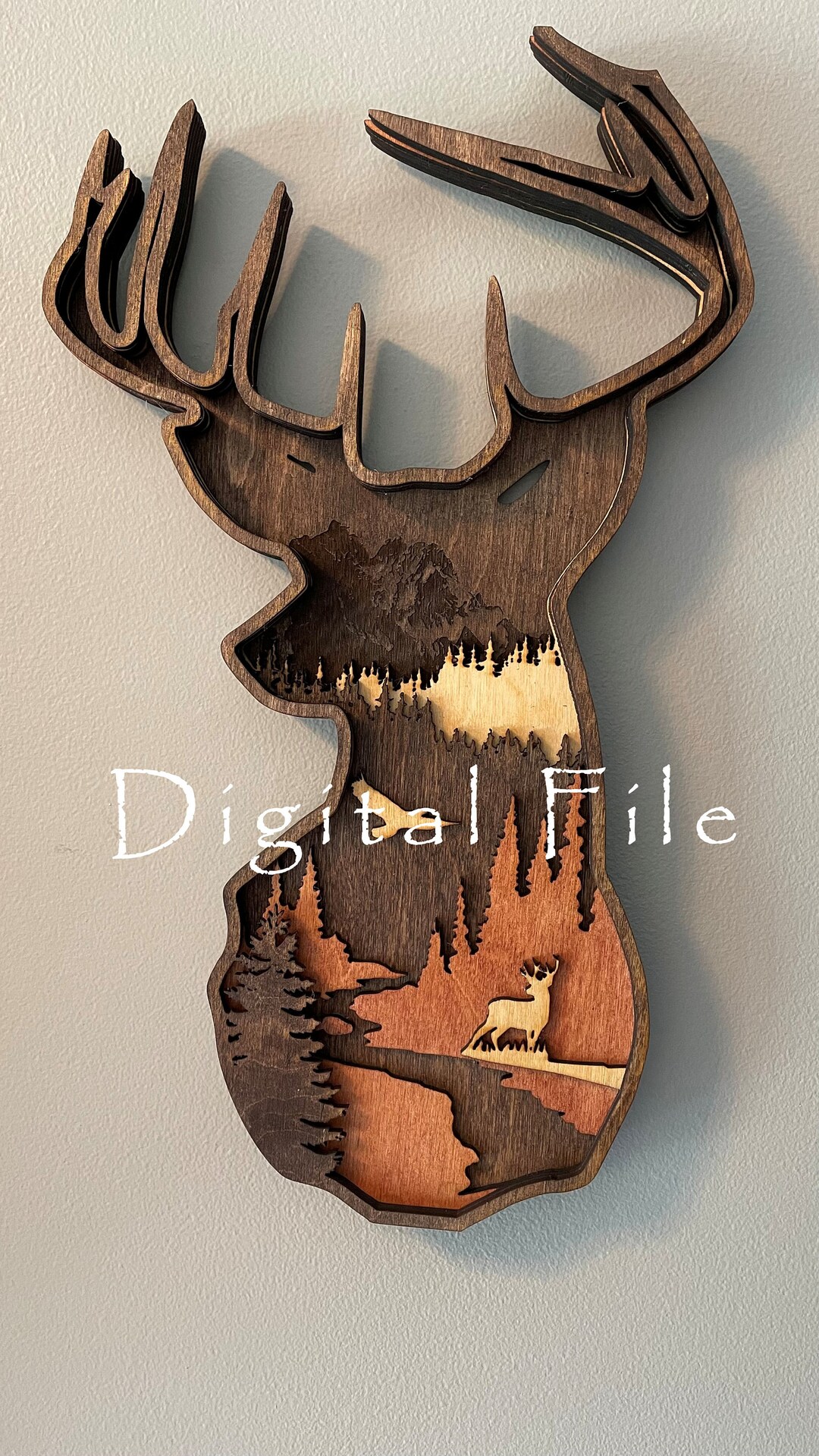 Digital File - 6 Layer Deer Mandala - .SVG - Etsy