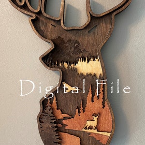 Digital File - 6 Layer Deer Mandala - .SVG - Etsy