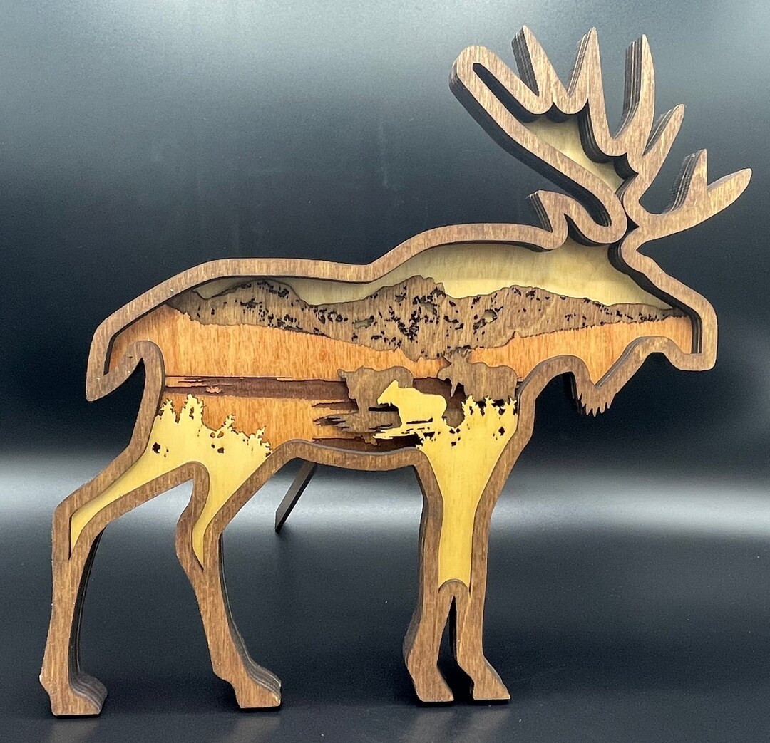 Moose Mandala Wall Art - Etsy