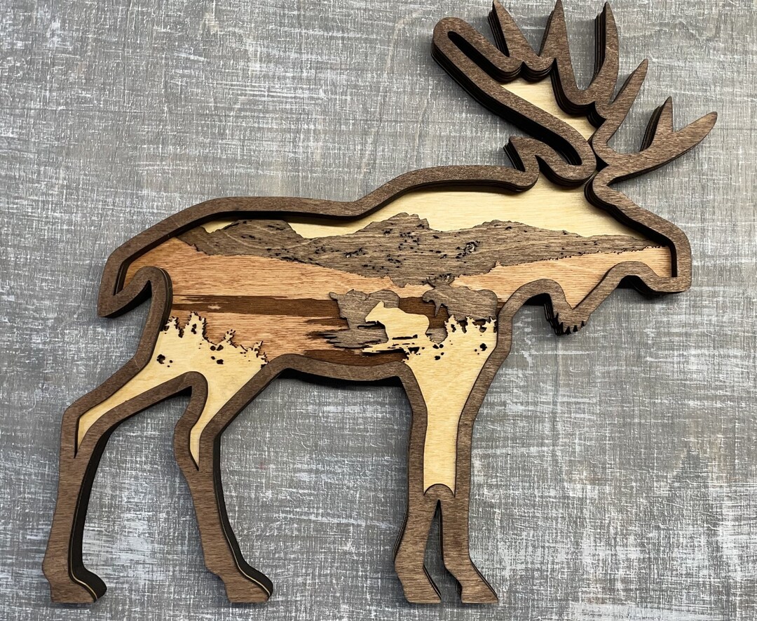 Digital File 6 Layer Moose Mandala .SVG - Etsy