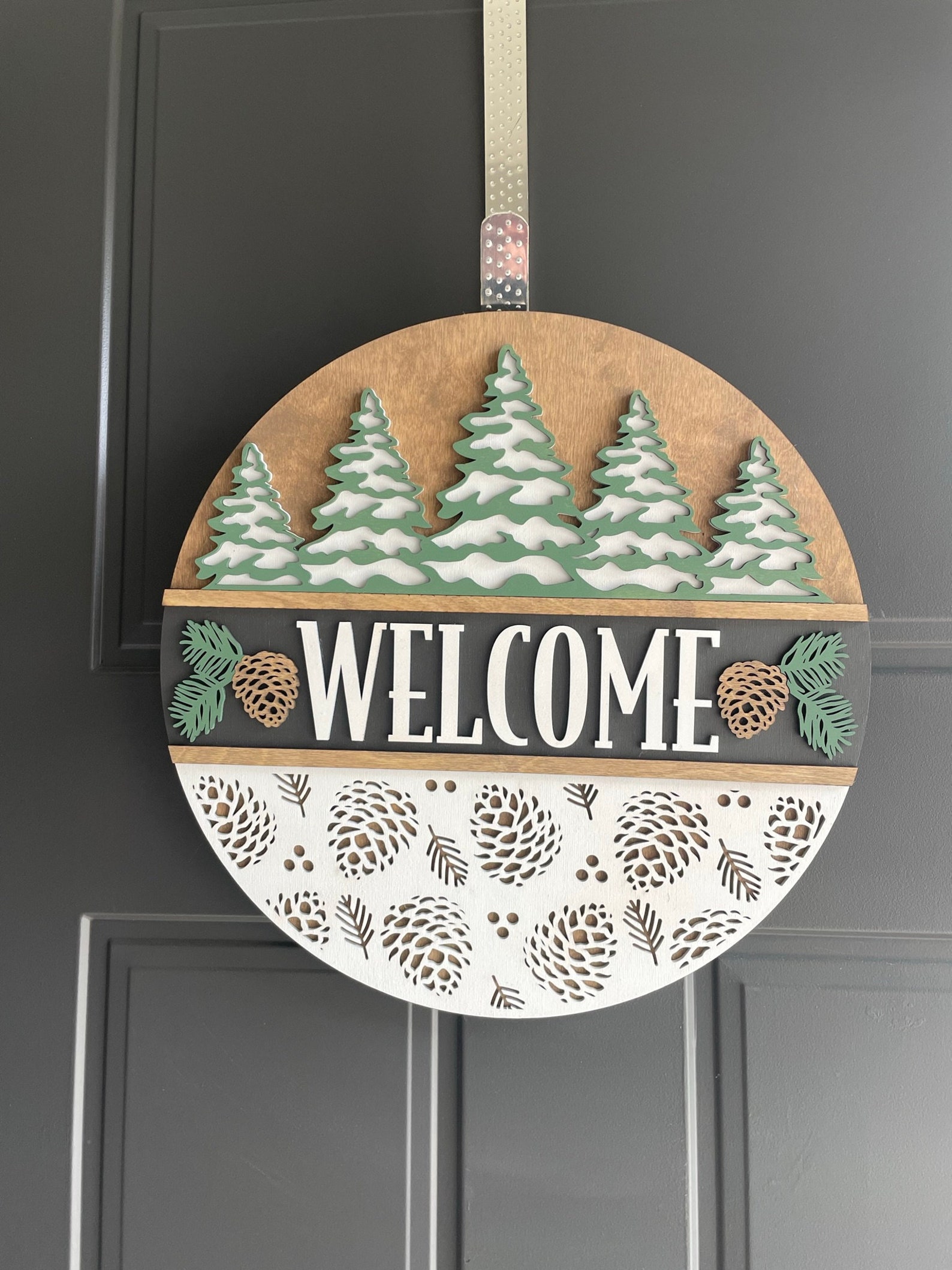 Winter Welcome Sign | Christmas Welcome Sign | Winter Door Hanger ...