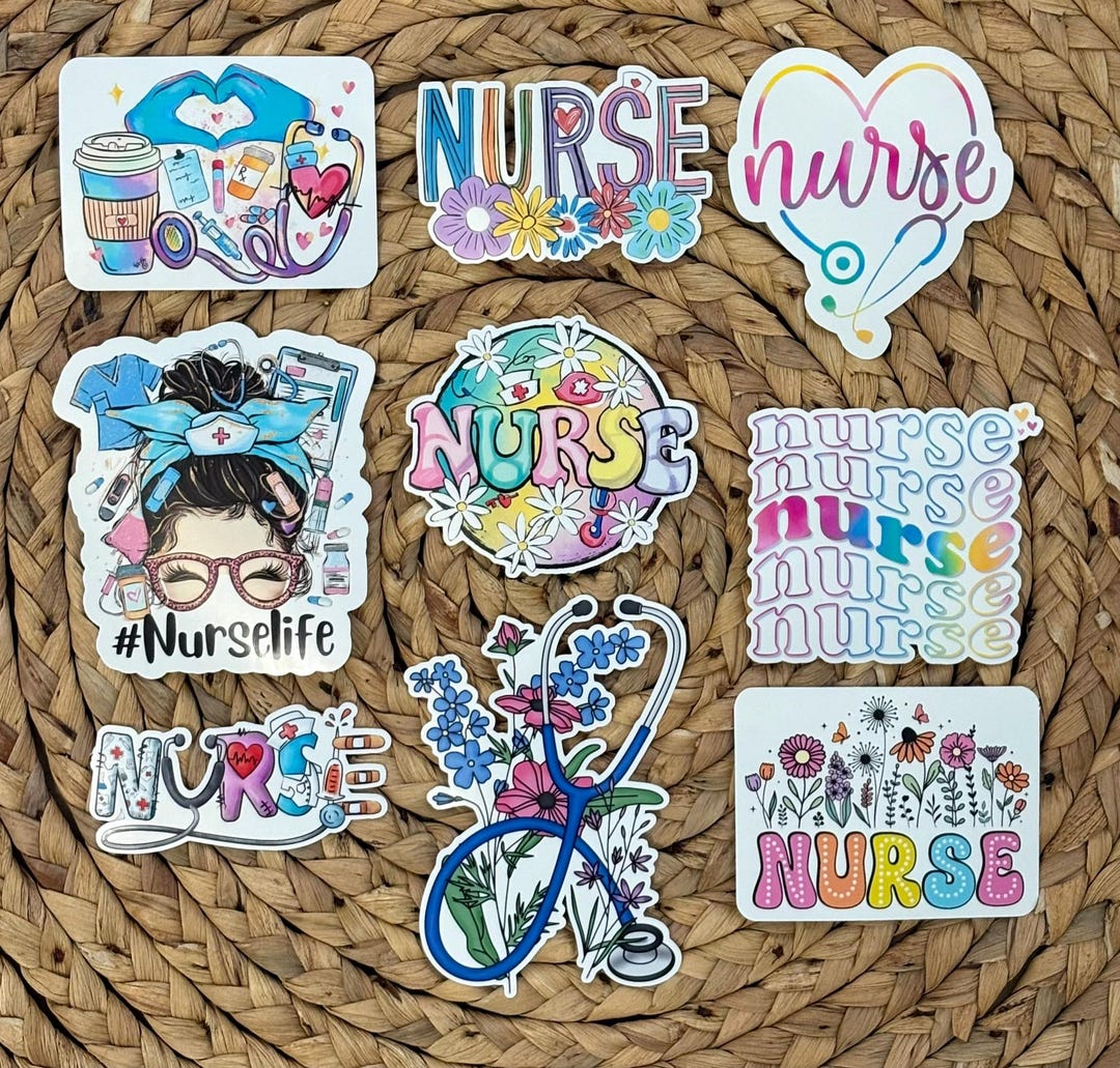 Nurse Stickers, Nurse Life Stickers, Healthcare Hero, Essential Worker ...