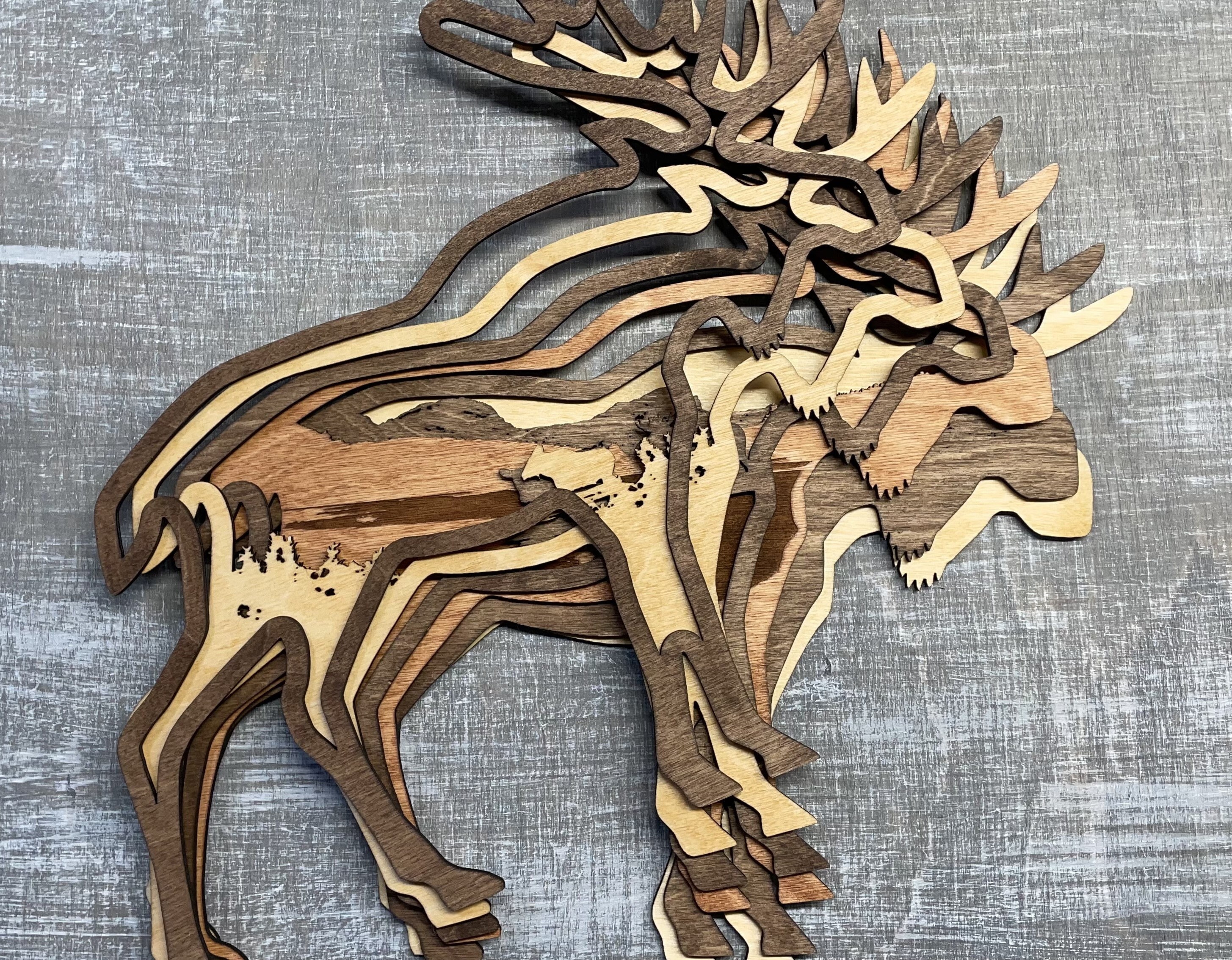 Digital File - 6 Layer Moose Mandala - .SVG - Etsy