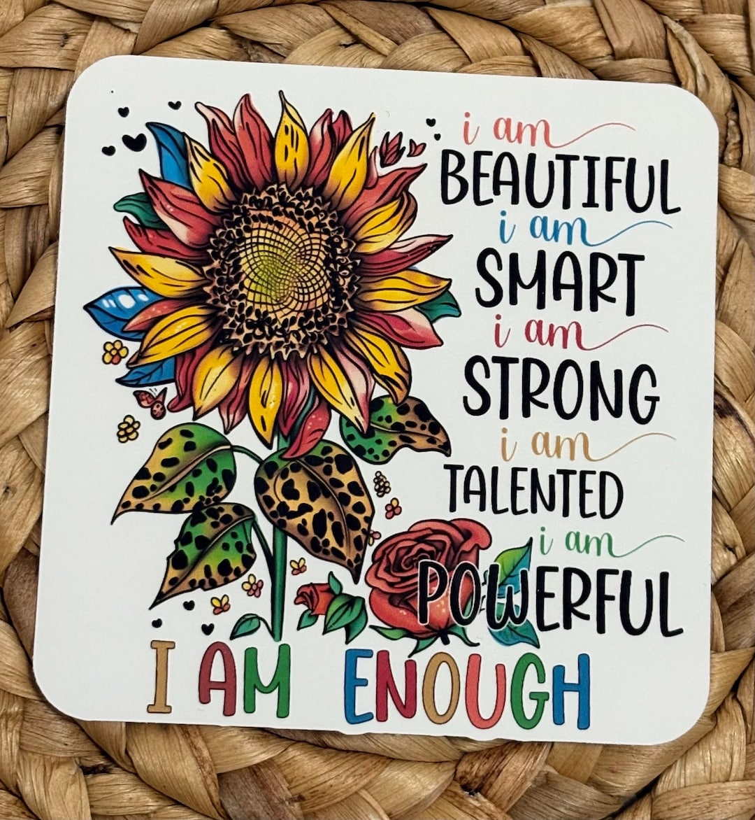 I Am Sticker, Affirmation Stickers, Laptop Sticker, Water Bottle Label ...
